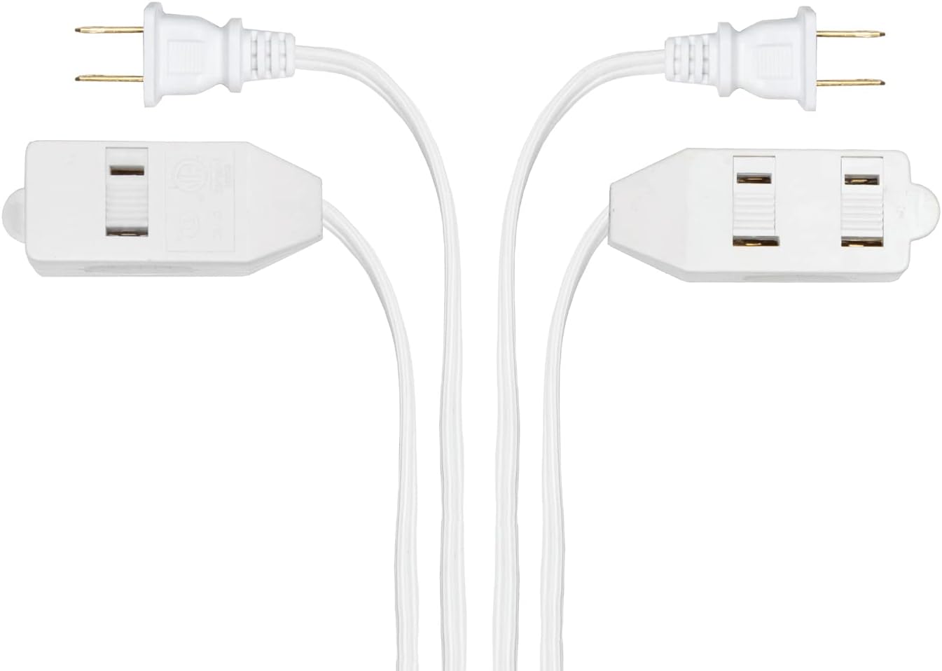 Amazon.com: [UL Listed] Cable Matters 2-Pack 16 AWG 2 Prong Extension ...