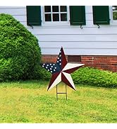 Amazon.com : Metal American Star Yard Sign Outdoor Garden Stake Decor ...