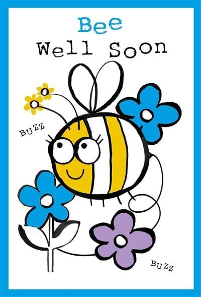 Nigel Quiney Get Well Card - Bumble Bee with a Foil Finish - Eco ...
