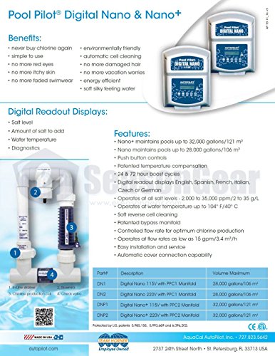 Autopilot DNP1 Pool Pilot Digital Nano Plus Salt Water Chlorine ...