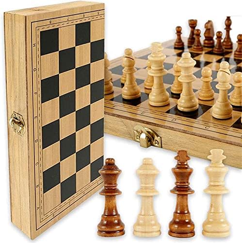 Buy Vihaan Toys 12X12 Inch Foldable Wooden Chess Board Set with 32 ...