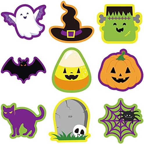 Amazon.com: 45 PCS Colorful Halloween Cutouts for Bulletin Board ...