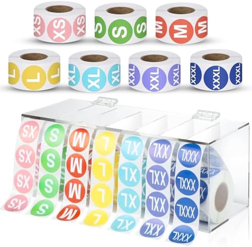 Amazon.com : 3500 Pieces Size Stickers Labels Holder Labels Organizer ...