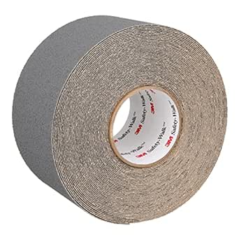 3M Safety-Walk Slip-Resistant Medium Resilient Tapes and Treads 370, Gray, 4" x 60 feet, Roll ...