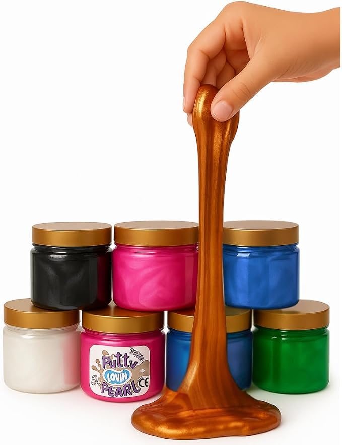 Lovin Slime Putty Pearl 210ml | Metallic Stretchy Putty for Kids and ...