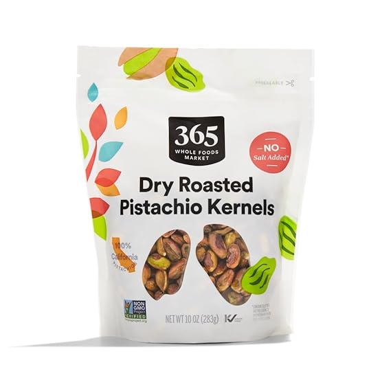 Amazon.com: 365 by Whole Foods Market, Dry Roasted Pistachio Kernels ...