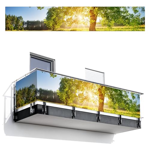 Balkon Sichtschutz Einseitig Durchsichtig