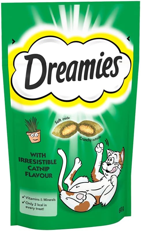 Dreamies Cat Treat Biscuits with Catnip 60g : Amazon.co.uk: Pet Supplies