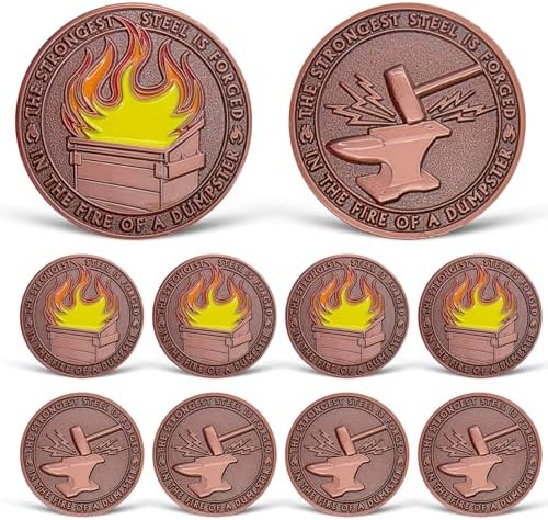 Amazon.com : 10 Pcs Dumpster Fire Challenge Coin Bulk, Mini Dumpster ...