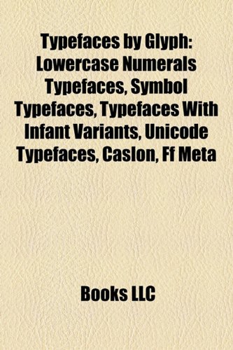 Buy Typefaces by Glyph: Lowercase Numerals Typefaces, Symbol Typefaces ...