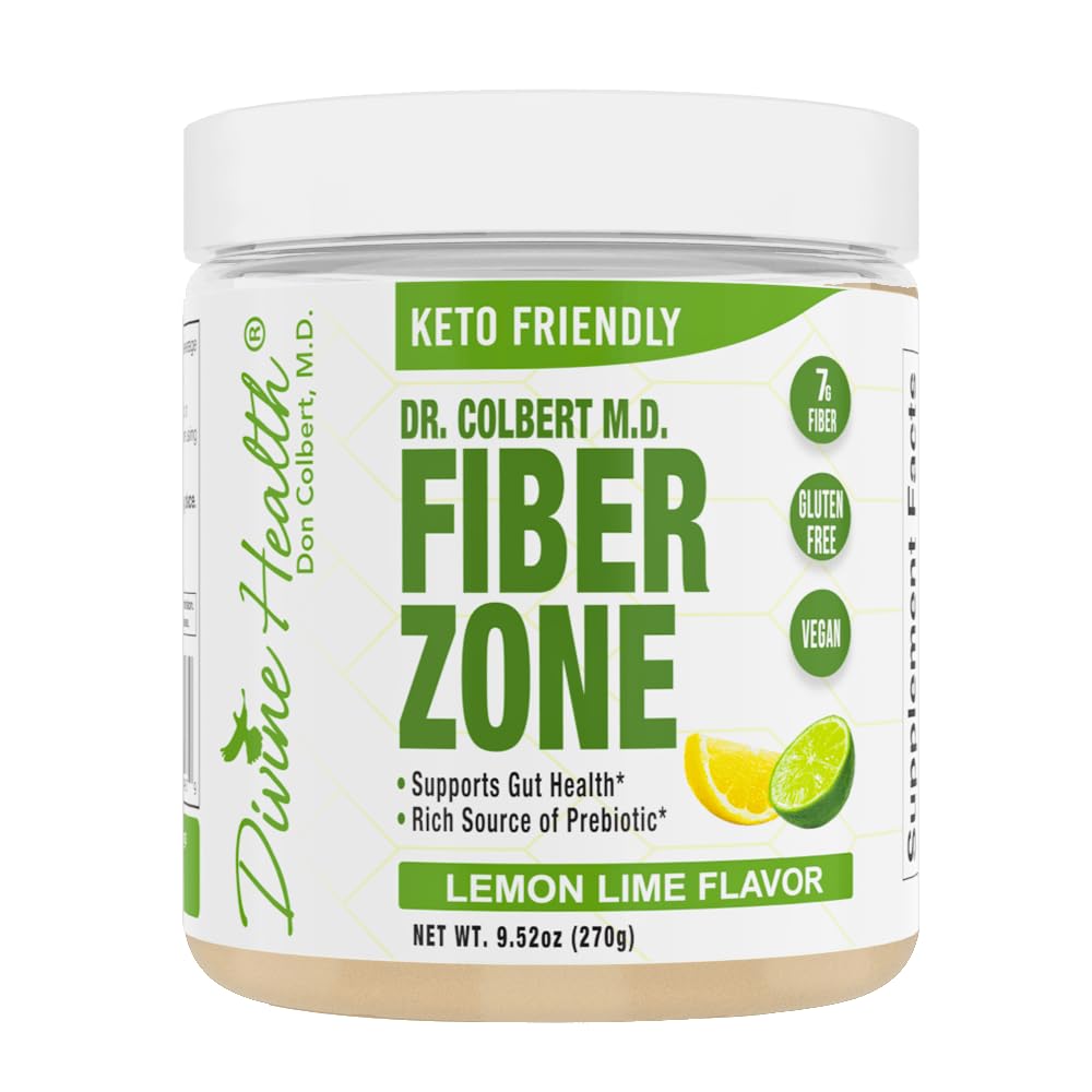 Amazon.com: Divine Health Dr Colbert MD Fiber Zone Powder | Lemon-Lime ...