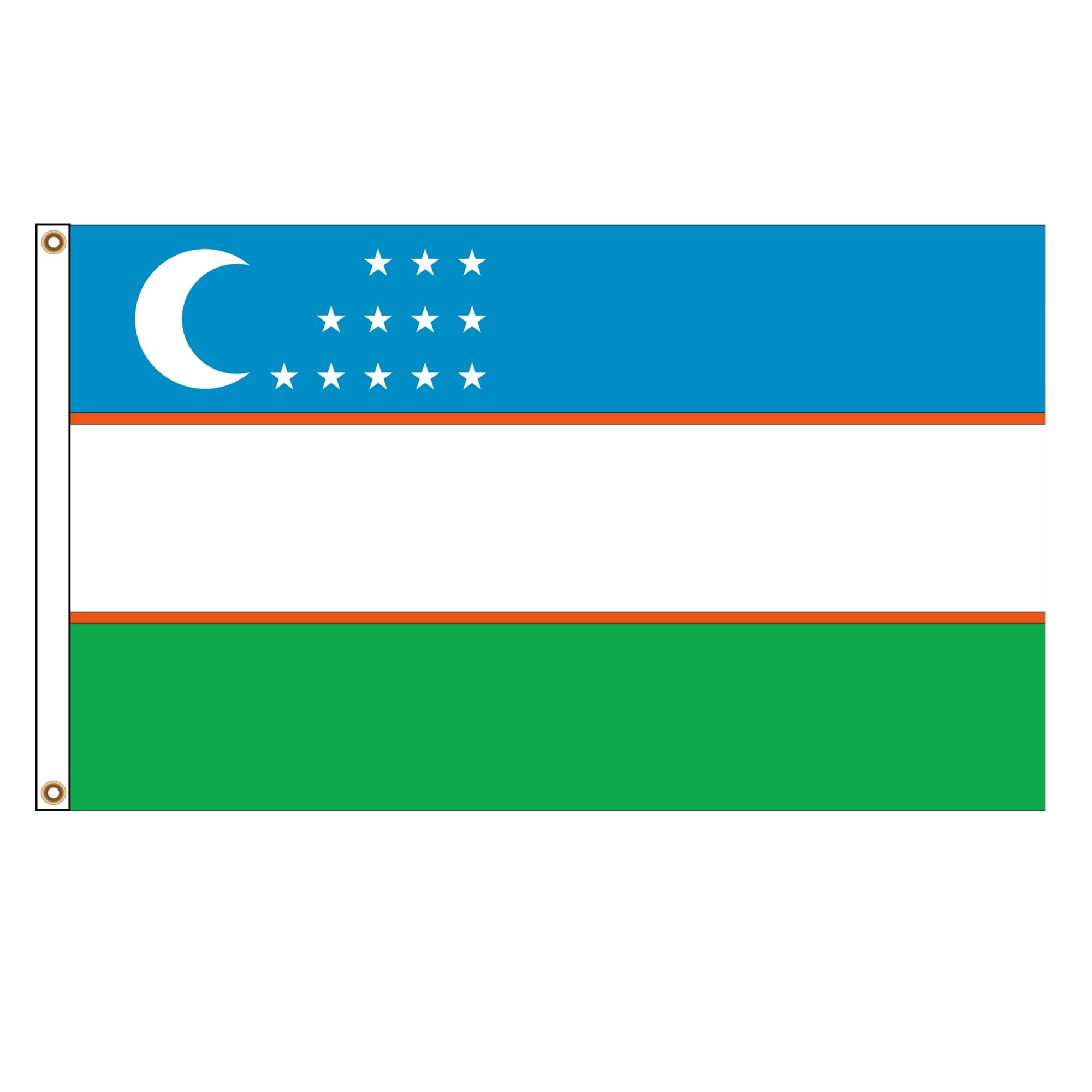 PinkDisplay Aisa flag (Uzbekisan)3x5ft(90x150cm) eyelets and double ...