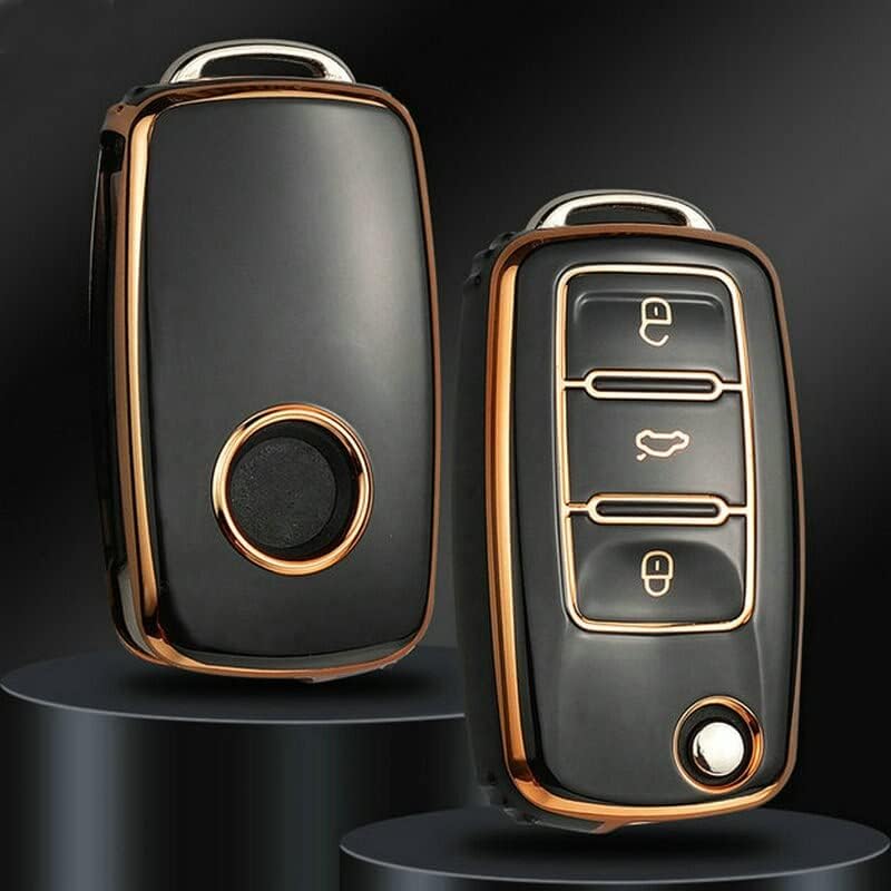 BKN TPU Premium Car 3 Button Remote Key Cover Case for Volkswagen Polo ...