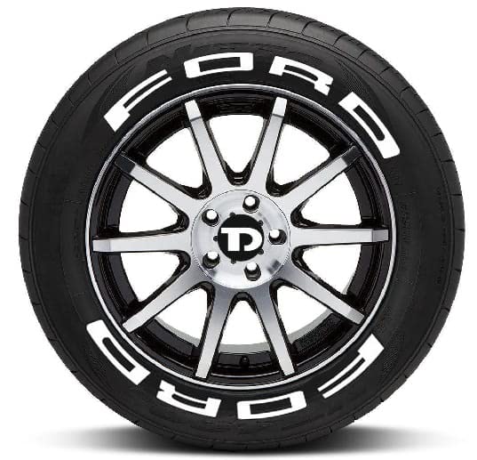 TYRE DÉCOR Customized Permanent Rubber Tyre 3D Stickers for Car Tyre ...