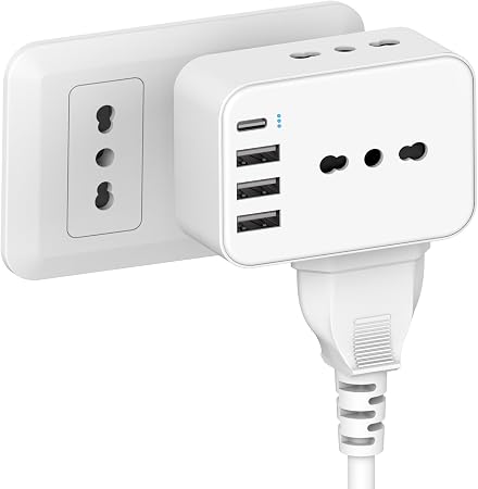 HANYEAL Ciabatta Multipresa Con USB 7-in-1 - Adattatore Schuko, Presa ...