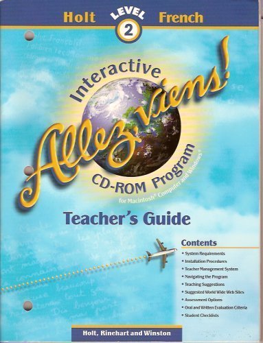 Allez, viens! Holt Level 2 French (Interactive CD-ROM Program Teacher's ...