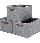 OUTBROS Storage Boxes with Lids, Storage Baskets for Shelves, Foldable ...