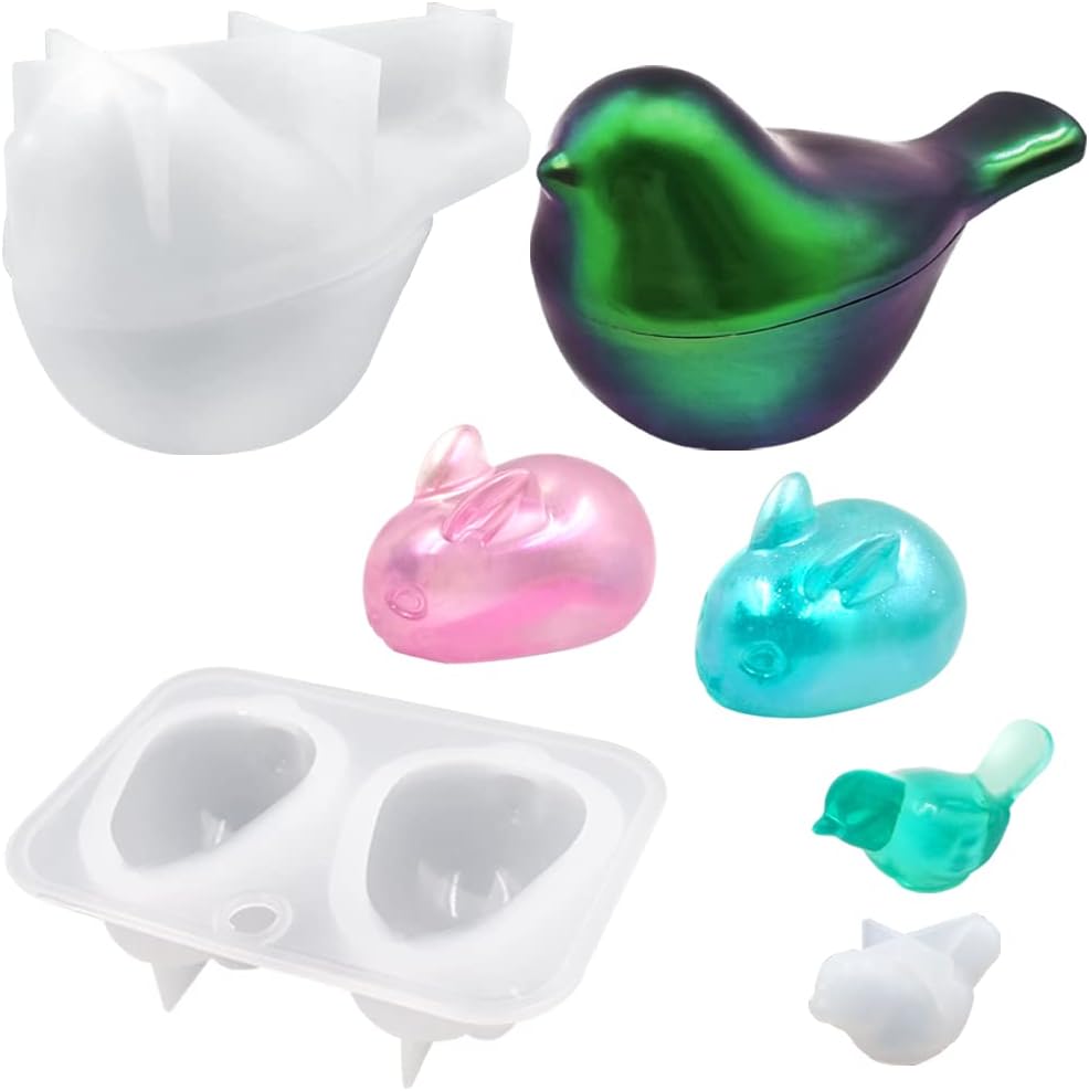 Amazon.com: 3D Bird Soap Mold Small Bird Silicone Mould for Soap Making ...