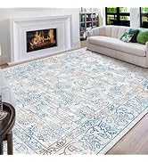Vamcheer Vintage Washable Rugs for Living Room - Classic Soft Faux ...
