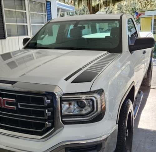 Amazon.com: Increation Company Hood Vinyl Stripe For GMC Sierra 1500 ...