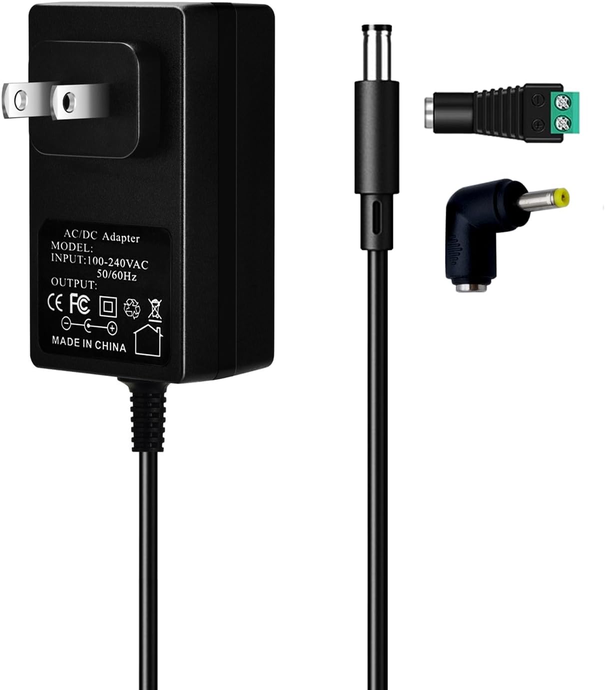 Amazon.com : 24V 1A Power Supply Adapter 100-240V AC to DC 24Volts 1A 0 ...