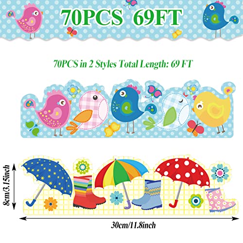 Snapklik.com : 69ft Spring Bulletin Board Borders Colorful Spring ...