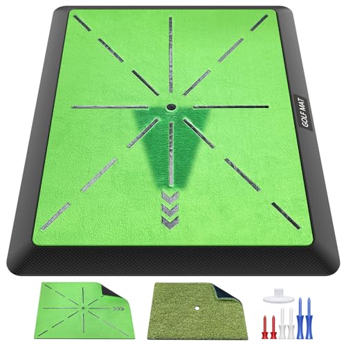 Jspotib Golf Mat Artificial Turf | Golf Mats Practice Indoor & Outdoor ...