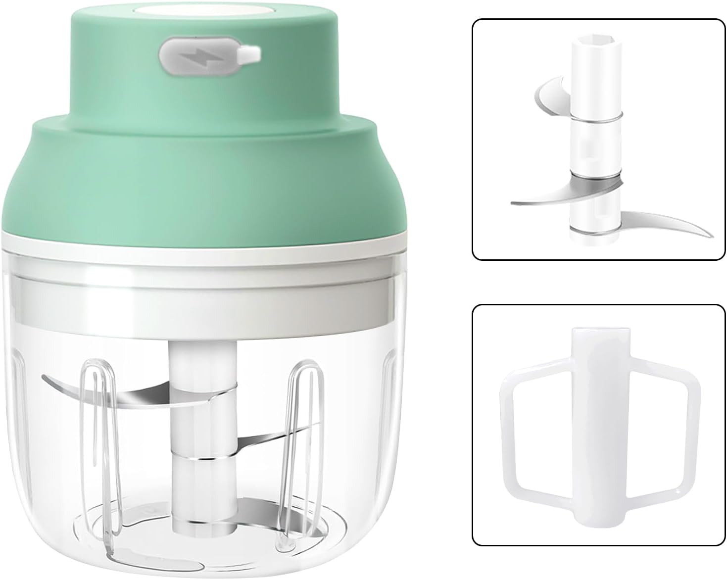Amazon.com: Electric Mini Garlic Chopper, 250ML USB Mini Food Chopper Garlic Mincer, Vegetable ...