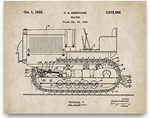 Amazon.com: Caterpillar Tractor Patent Poster Art Print 11X14 Wall ...