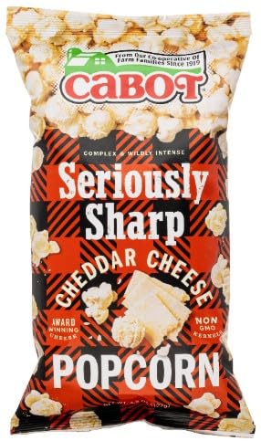 Amazon.com: Cabot Creamery Seriously Sharp Cheddar Cheese Popcorn 1x 4 ...