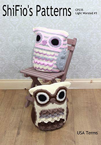 Amazon.com: Crochet Pattern - CP235 - Owl Cushion cover, pyjama case ...