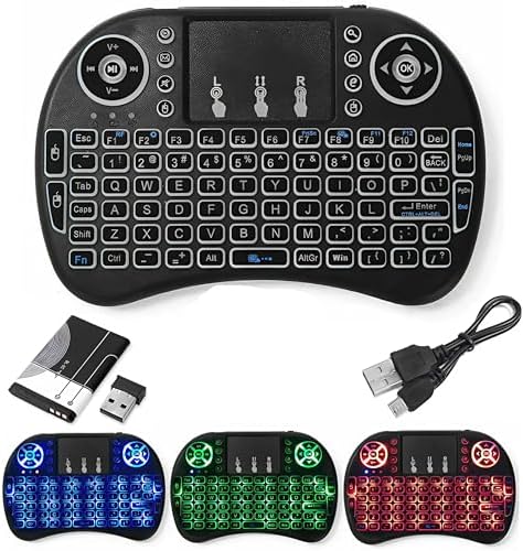 Upgraded Riitek Rii X8 2.4GHz Mini Wireless Keyboard Remote Controller ...