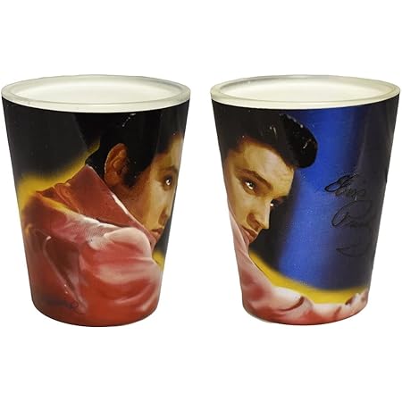 Amazon.com | Elvis Shot Glass Colorful Collage: Shot Glasses