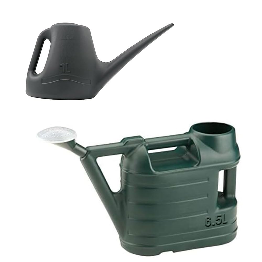 ANGIX Combo Watering Can Set, 1L and 6.5L Capacity, Small Watering Can ...