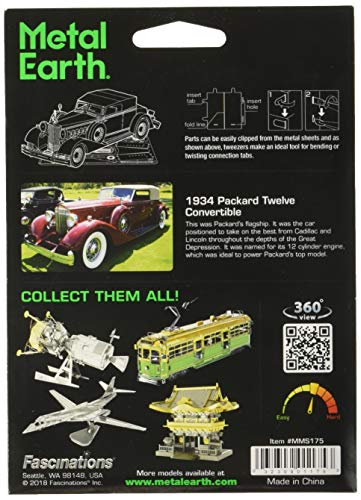 Metal Earth 1934 Packard Twelve Convertible 3D Metal Model Kit ...