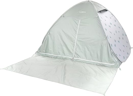Amazon.co.jp: LOWYA ロウヤ ポップアップテント テント ワンタッチ 軽量 1人用 2人用 フルクローズ おしゃれ ワイド メッシュ 遮熱 UVカット 幅200cm ...