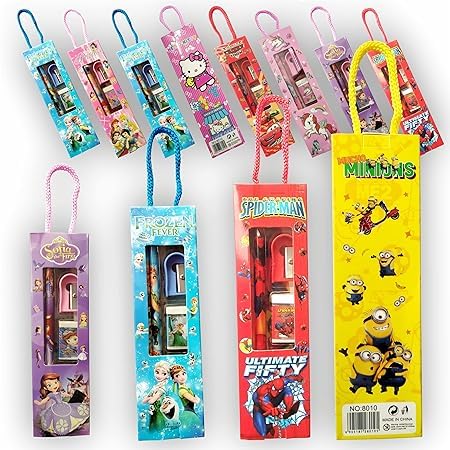 YBN Cartoon Theme Stationary Pack of 12 Sets for Return gift for Kids ...