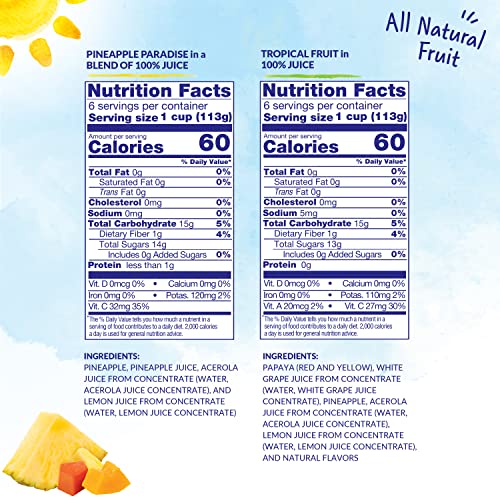 Snapklik.com : Dole Fruit Bowls Pineapple Tidbits & Tropical Fruit In ...