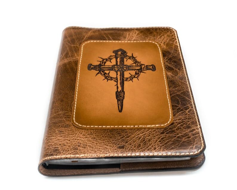 Amazon.com: Genuine Leather ESV Large Print Bible. Option to Laser ...