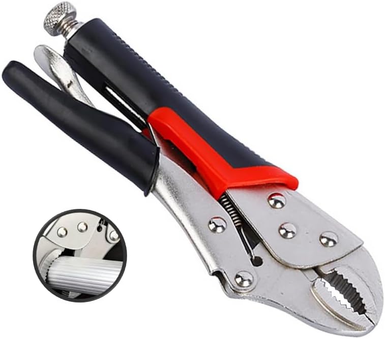 Locking Pliers Quick-Release & Self-Locking with Induction-Hardened Angled Teeth for Increased ...