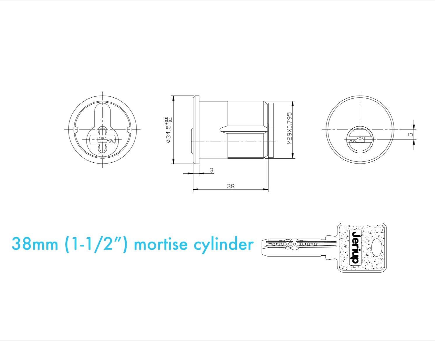 Snapklik.com : Jeriup 1-1/2" (Overall Length: 38mm) Length Oil Rubbed ...