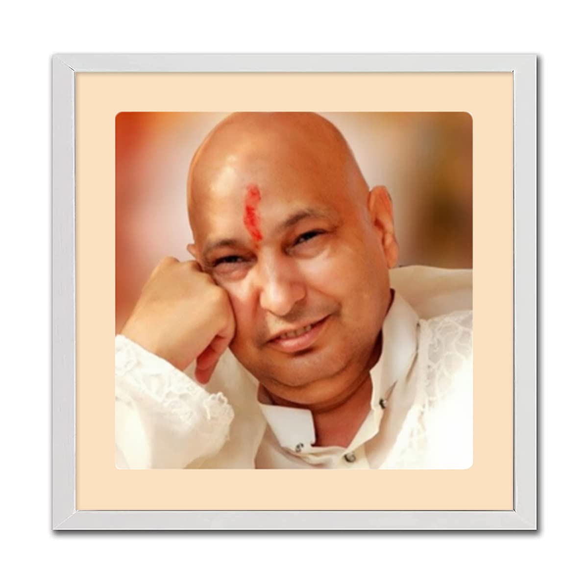 Urban Classy - Guruji Swaroop Photo Frame with Front Glass (White) : Amazon.in: Home & Kitchen