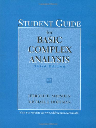 Amazon.com: Basic Complex Analysis Student Guide: 9780716732464: Marsden, Jerrold E.: Books