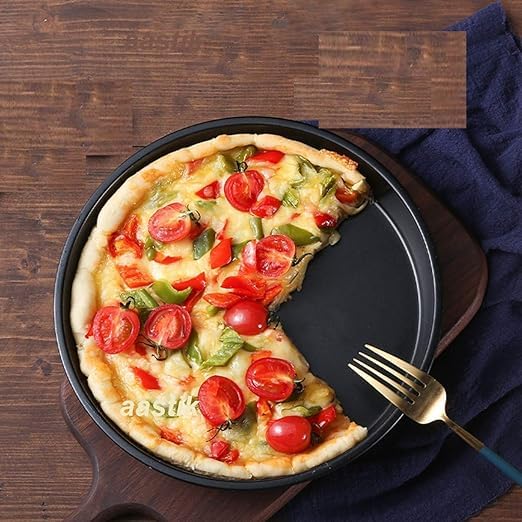Buy ARUP Round Pizza Pan Non-Stick Baking Tray Plate Tool for Microwave ...