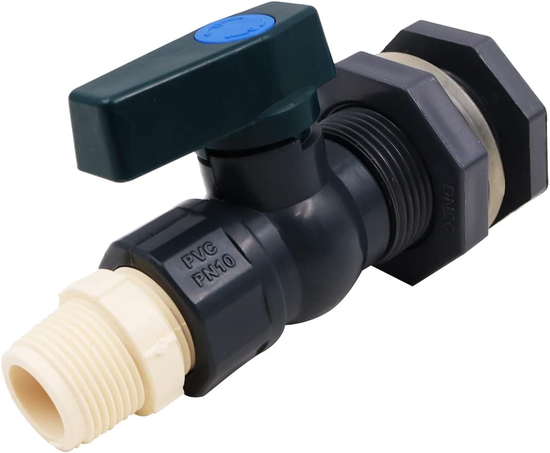 WANGCL 3/4 Inch PVC Spigot Rain Barre Faucet Kit Rain Barrel Valve with ...