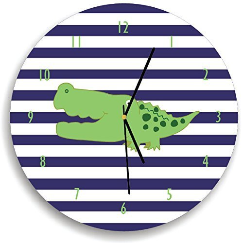Amazon.com: Kid'O Design Studio Alligator Wall clock, Kids Bedroom ...