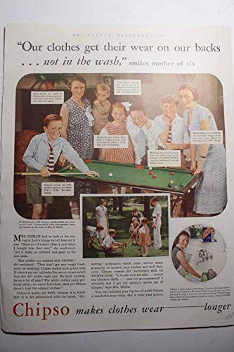Advertisement for Chipso Detergent "Our Clothes Get Their Wear on Our ...