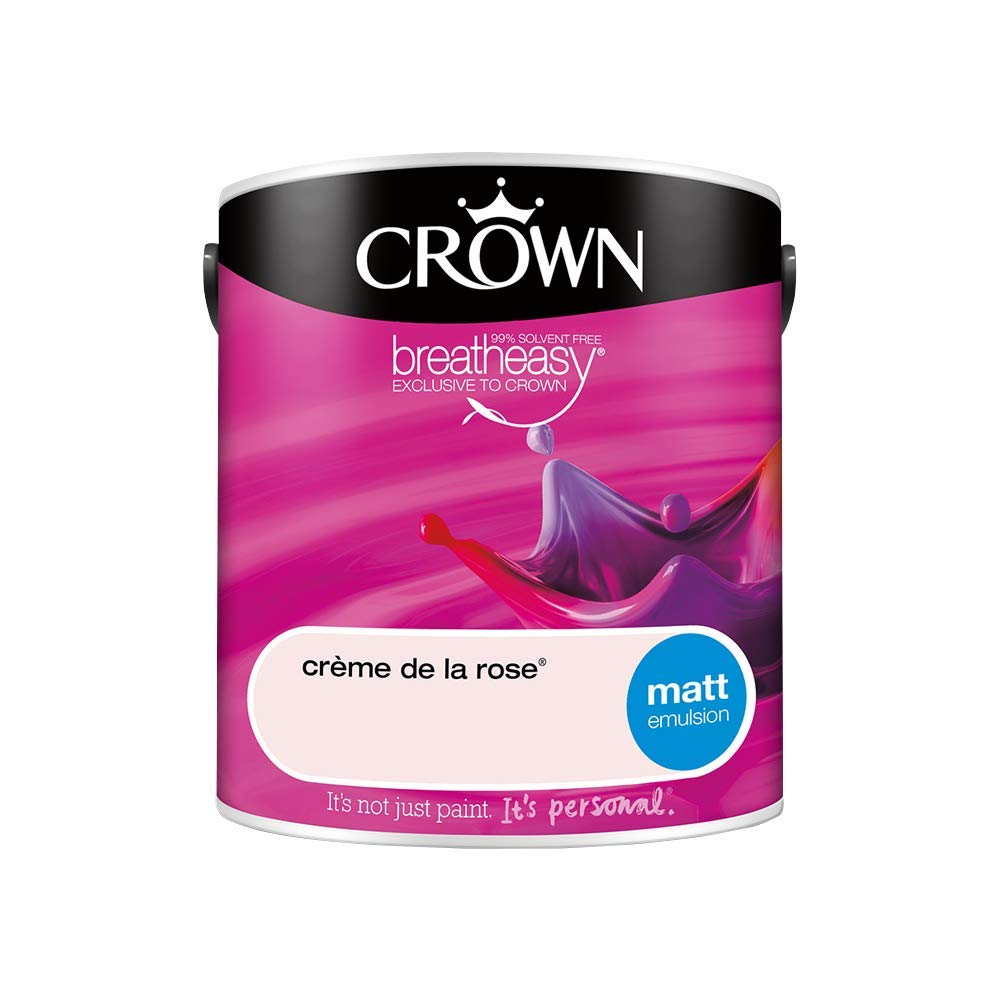 Crown Retail Core Emulsion Matt Crème de la rose 2.5 L : Amazon.co.uk ...