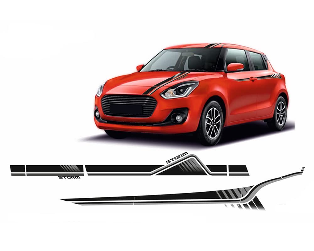 Automaze Car Side Decal Full Body Sticker Graphics for Swift 2018-2019 ...