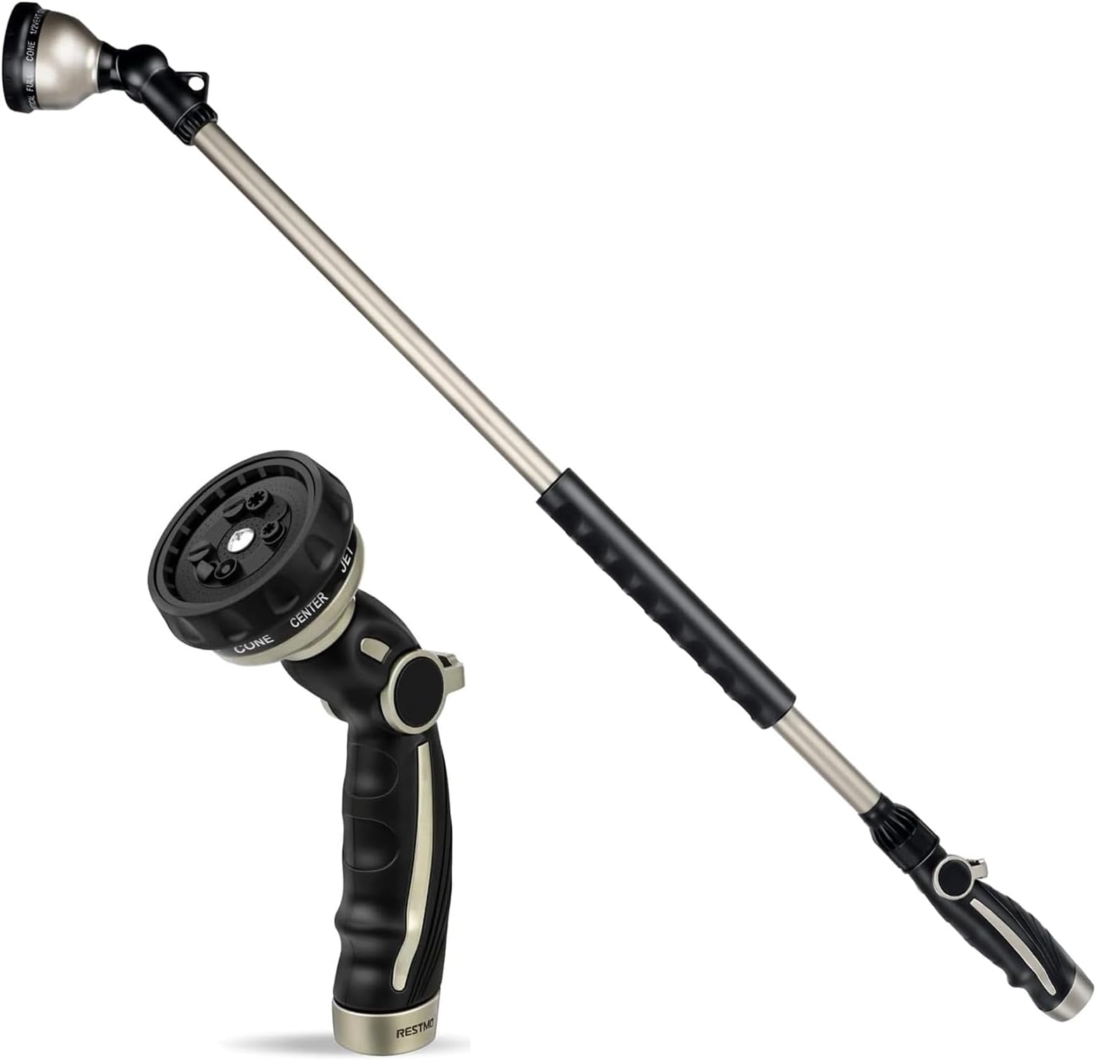 Amazon.com: RESTMO 36” Long Watering Wand, Metal Garden Hose Wand with ...